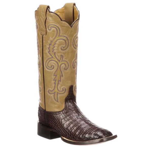 Lucchese | Shoes | Lucchese Crocodile Embroidered Western Cowboy Womens ...